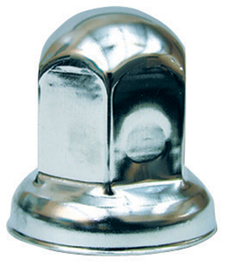 Chrome Metal 33mm Nut Cover with Flange | TNUT-F1